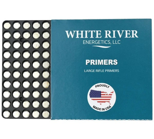 WHITE RIVER ENERGETICS LARGE RIFLE PRIMERS – Williams Outdoors