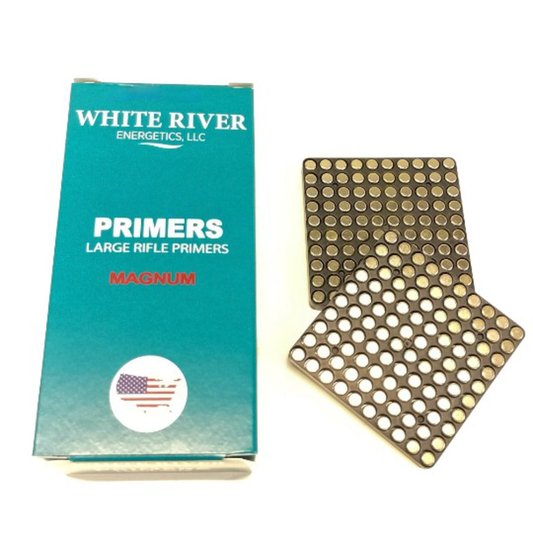 WHITE RIVER ENERGETICS LARGE RIFLE MAGNUM PRIMERS – Williams Outdoors